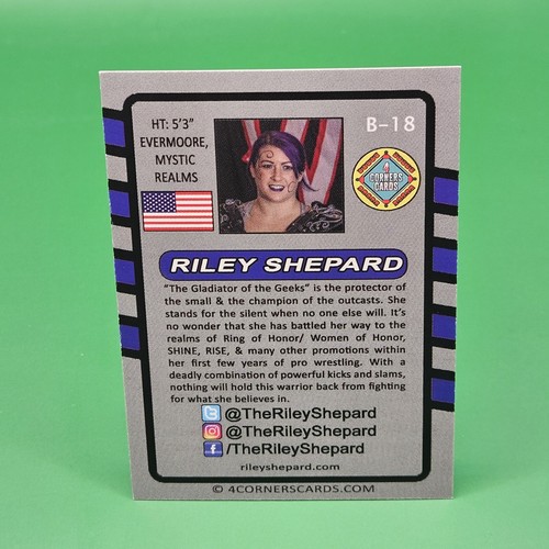 Riley Shepard Pro Wrestling Trading Card 4 Corner Wrestler Indy ...