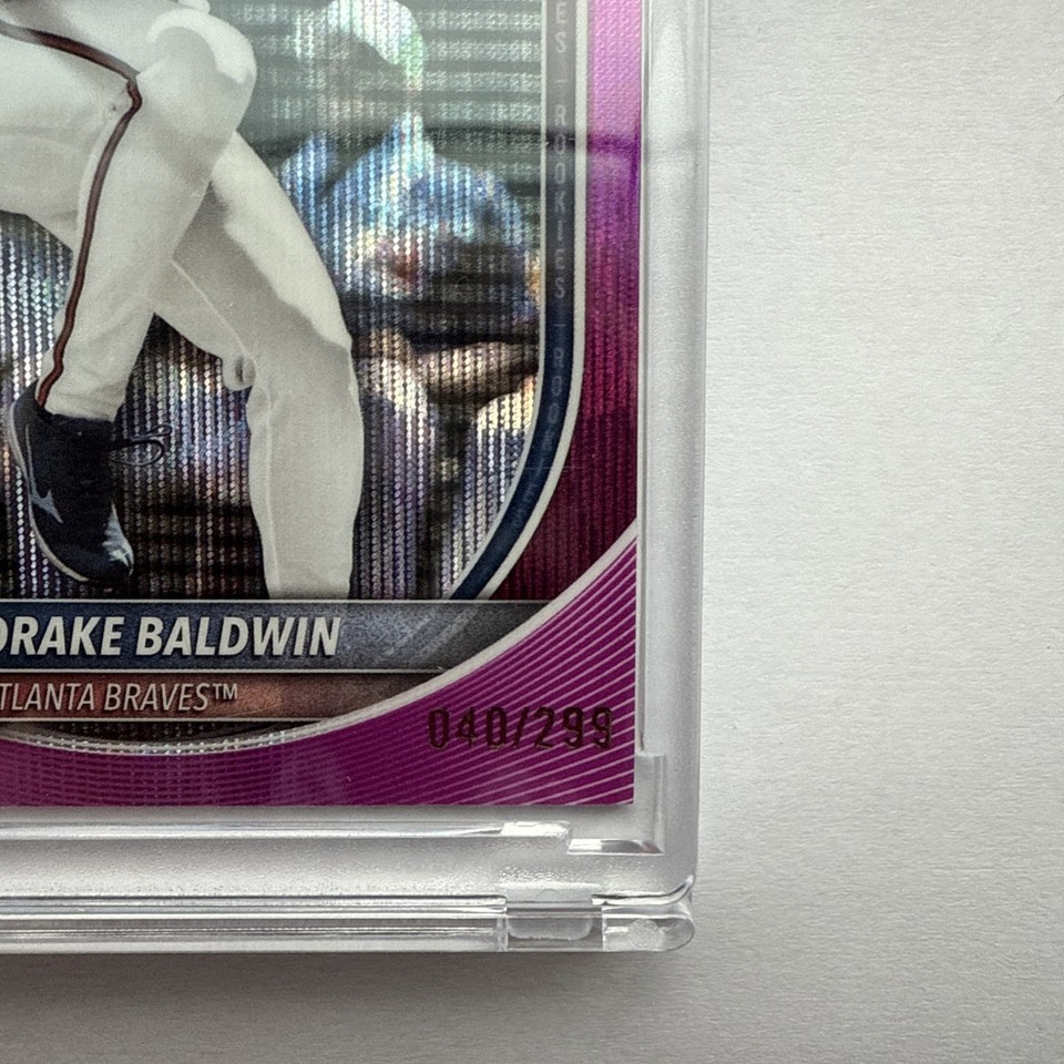 Drake Baldwin 2025 Bowman Chrome Fuchsia Wave Refractor Rookie 184/199 ...