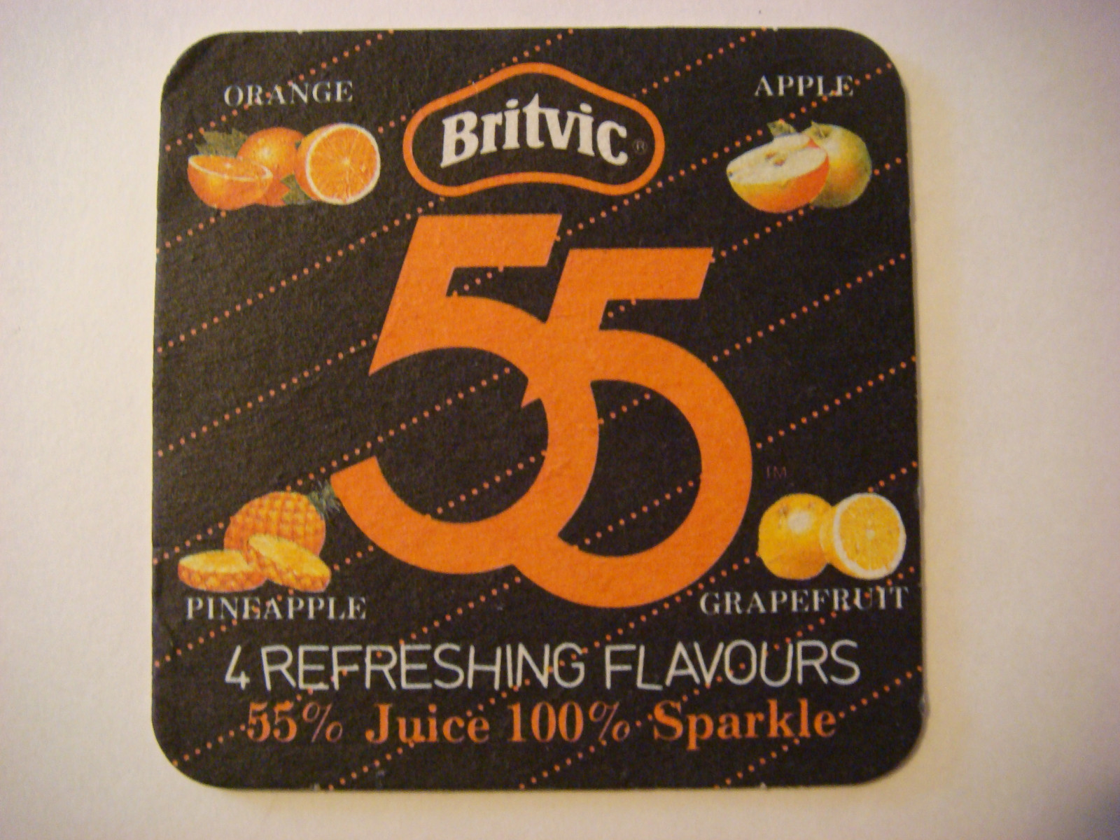 British SODA Beer COASTER Bar Mat ~ ~ BRITVIC Sparkling Juice ...