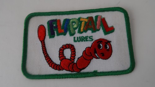Vintage Fliptail Lures Worm Patch Logo Rainbow Color | eBay