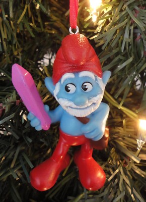 Papa Smurf Custom Christmas Ornament | eBay