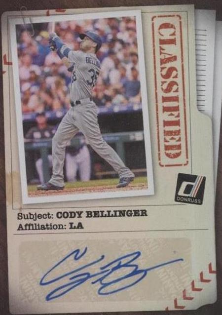 2020 Panini Donruss - Classified Signatures Cody Bellinger #CLS-CB (AU ...