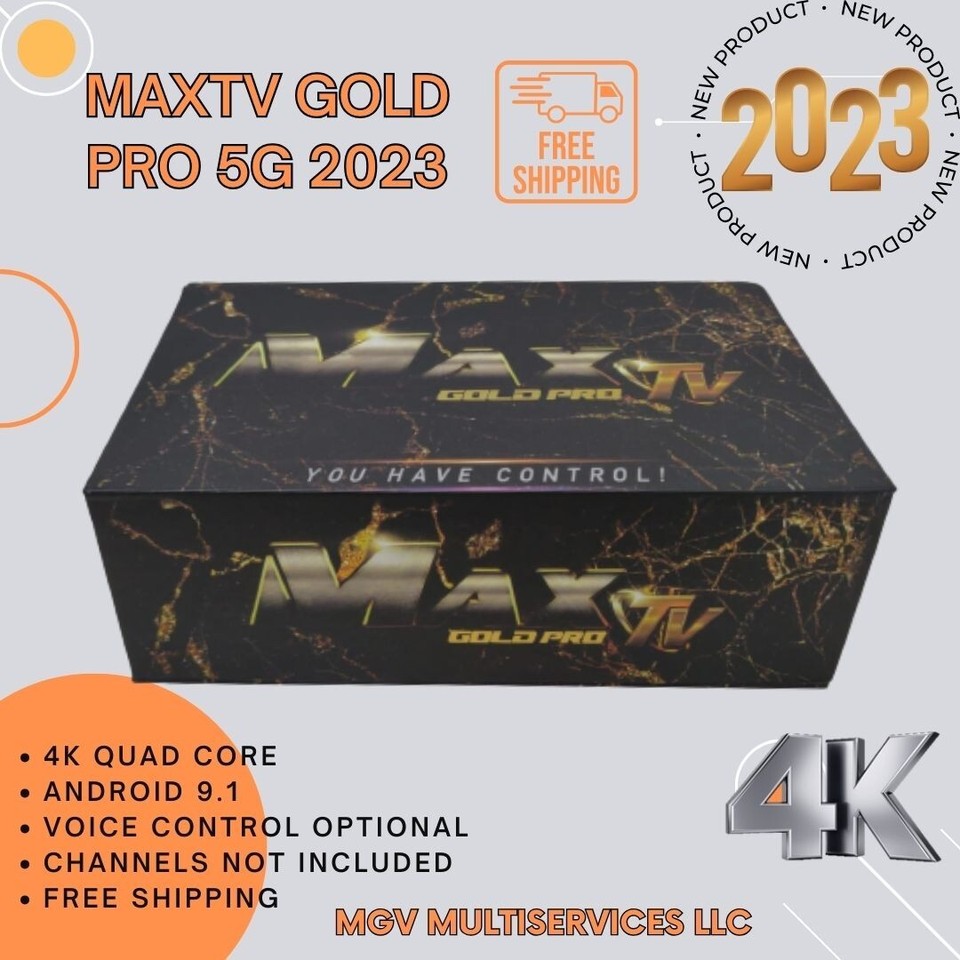 MAXTV GOLD 5G PRO 4K QUAD CORE ULTRAHD ANDROID 9.1 64BIT VOICE CONTROL OPTION | eBay