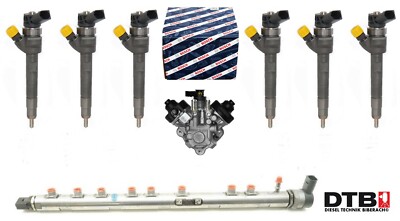Injektoren 6x + Hochdruckpumpe + Railrohr BMW 13537810702 0445010634 ...
