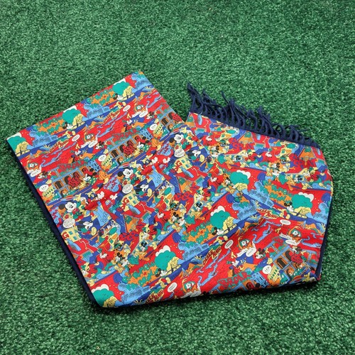 DISNEY Tie Rack Scarf Silk & Lamb Wool Neck MICKEY MOUSE Made in UK ...