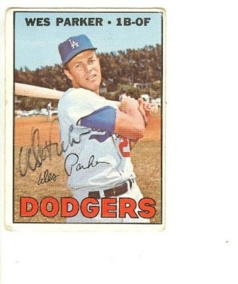 Lot(2) 1967 Topps Dodger Autographs: Wes Parker/Jim Barbieri | eBay