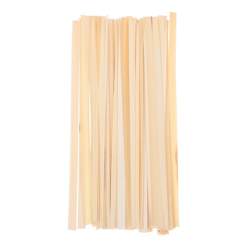 50 Pcs Bamboo Weaving Craft Kit Flat Bamboo Strips For Diy Basket And ...