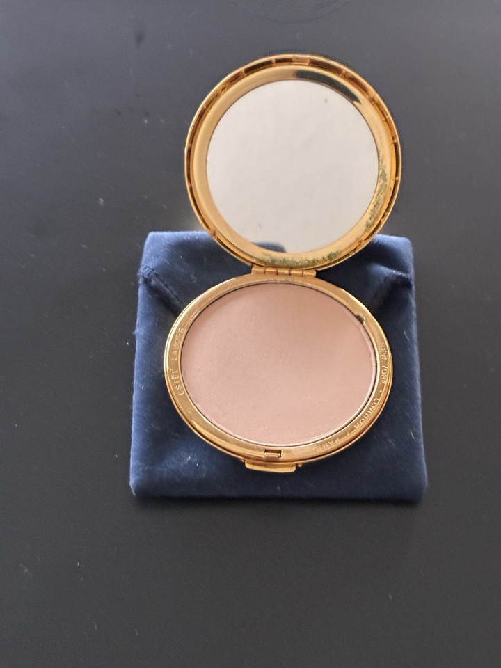 Estee Lauder translucent pressed powder in golden case with mirror. | eBay