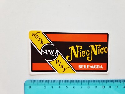 Sticker Nico Nico Work & Play Selemoda Vintage 80s Original | eBay UK