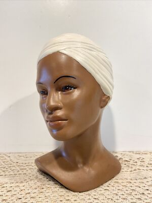 Vintage MCM 8” Marwal Style Ceramic Eastern Indian Turban Head Bust ...