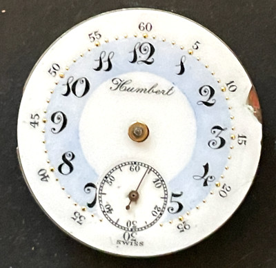 Antique Hambert Droz 0s Pocket Watch Movement Fancy Dial Parts/Repair ...