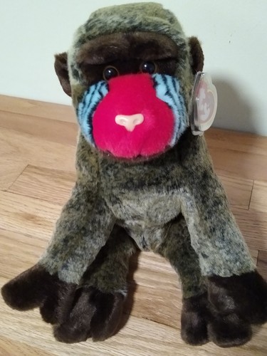 Ty Beanie Buddies "Cheeks" The Baboon Plush Stuffed Toy 2001 (DSLRT01K ...