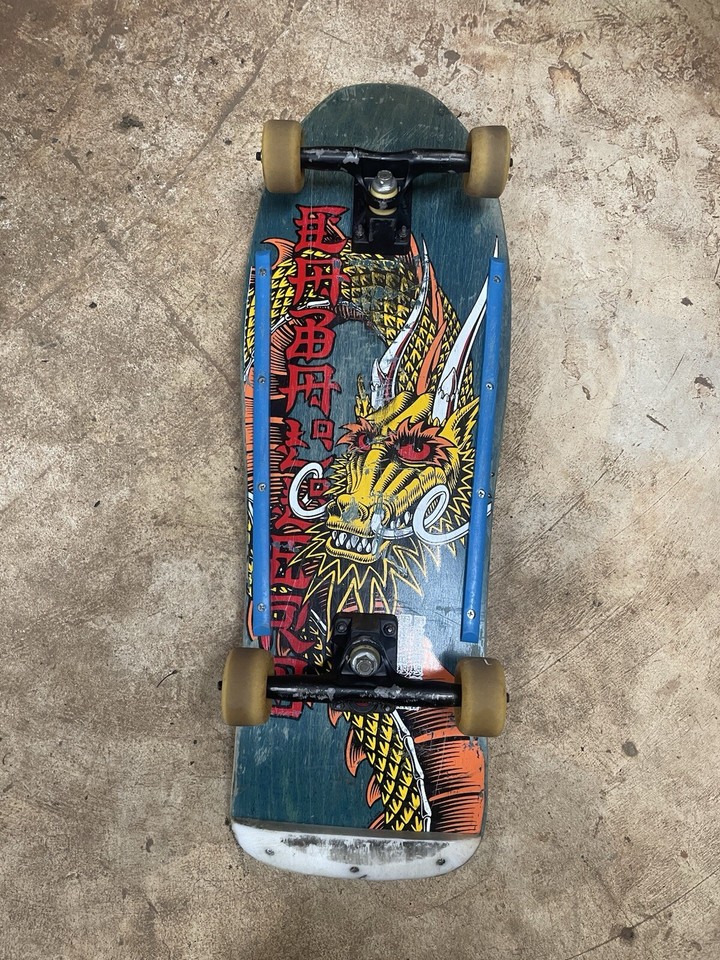 1988 Powell Peralta Caballero Cliver yellow Ban this Dragon blue stain ...
