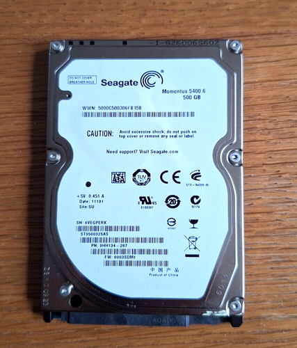 SEAGATE - Disque dur 2,5'' 500 Go Momentus - ST9500325AS - SATA | eBay