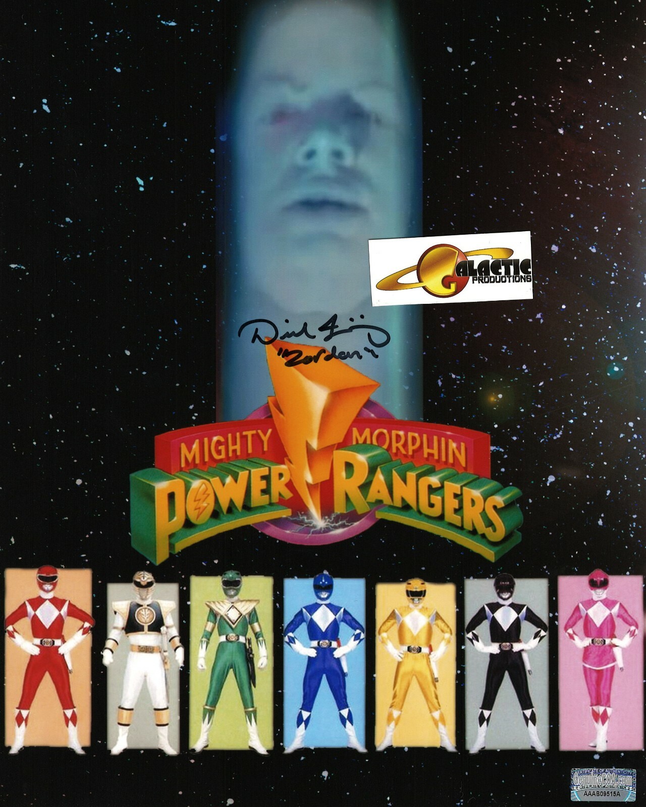 Mighty Morphin Power Rangers- David J. Fielding, Zordon signed 8x10 ...