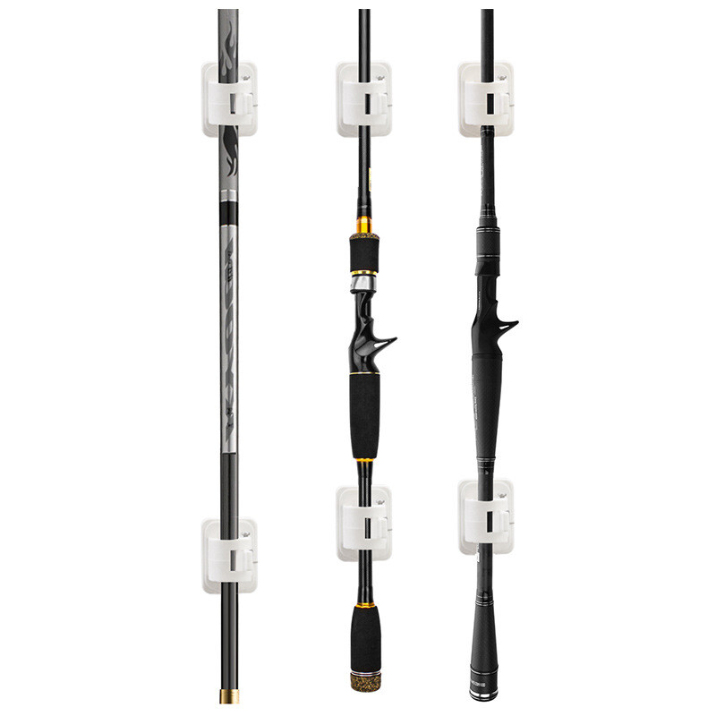 Wall Mounted Fishing Rod Racks Storage Clips Clamps Holder Rack ...