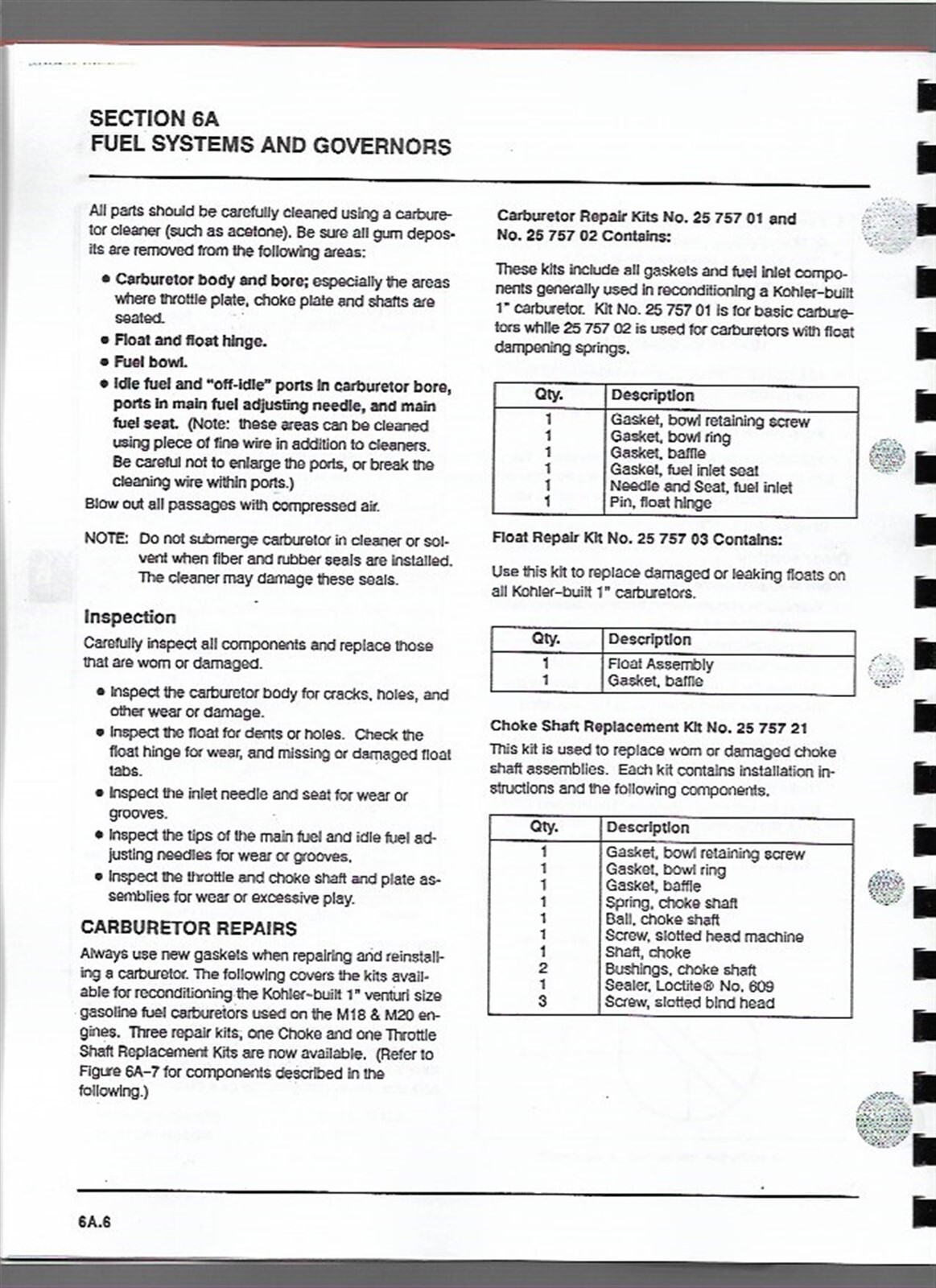 Kohler M18 M20 Twin Cycle Engine Service Repair Manual | eBay