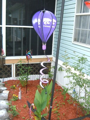 KANSAS STATE WILDCATS HOT AIR SHAPED BALLOON SPINNER 10" WIDE 30" LONG ...