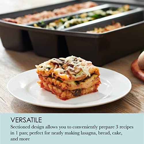 - 26783 Professional Lasagna Trio Pan, 12 by 16 by 3", Silver | eBay