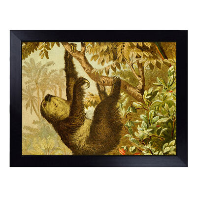 Vintage Brehms Tierlben Sloth Lap Tray Cushioned Bean Bag Padded TV ...