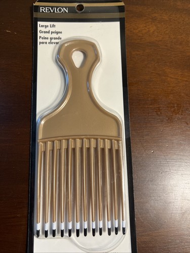 Vtg 1999 REVLON Pick Comb Large Lift Volumizing RV2511 Gold NOS Made in ...