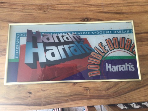 SLOT MACHINE GLASS IGT. nice Gold frames Harrah’s Club Reno Nevada | eBay