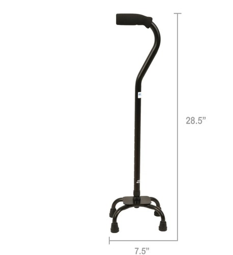 Equate Quad Walking Cane with 4 Legs, Height Adjustable,300 lb Capacity ...