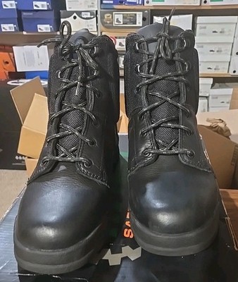 HYTEST 6" BLACK BOOT STYLE K16410 NIB MENS 9M SOFT TOE Slip Resistant ...