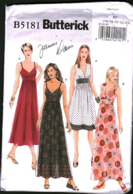 5181 Vintage Butterick Sewing Pattern Misses Summer Spring Dress Close ...