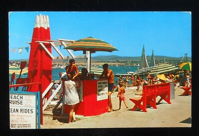 1958 Balboa Bay Front Paddle Board Kayak Rental Booth Beach Balboa CA ...