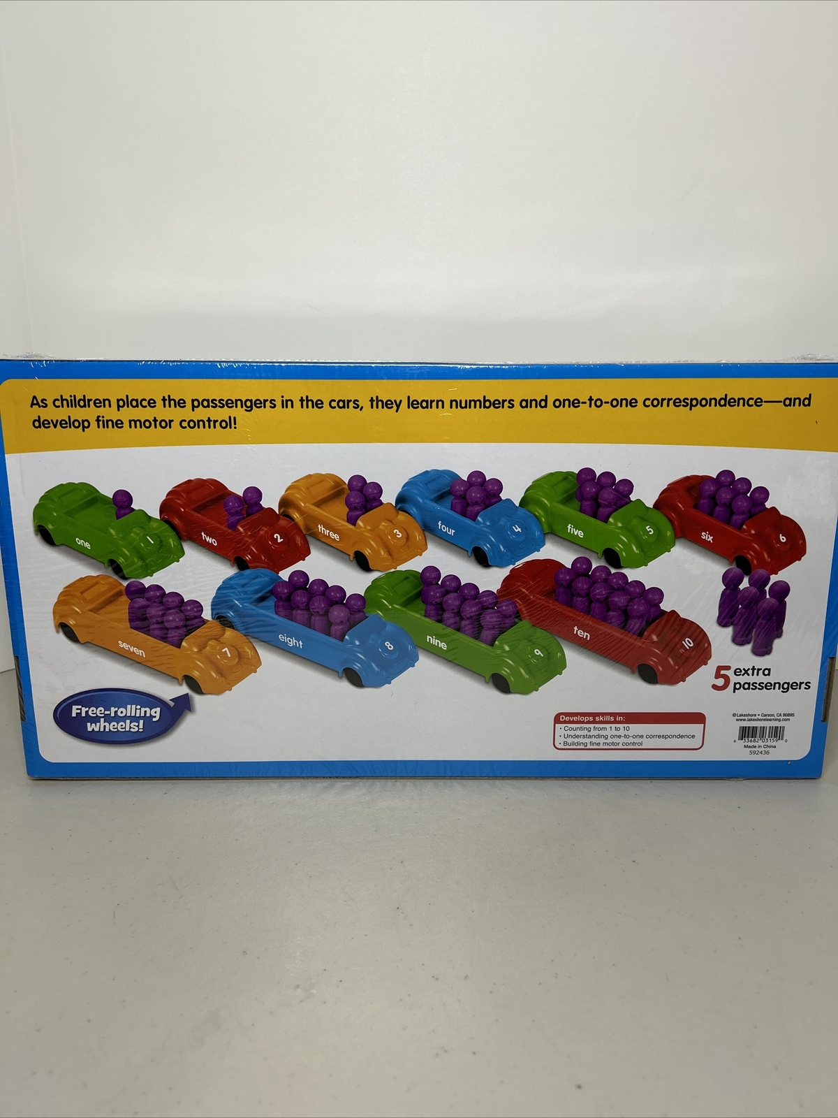 Lakeshore Counting Cars Counting & Fine Motor Skils Activity Set New In ...