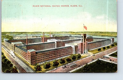 Postcard Illinois Elgin Elgin National Watch Works posted 1907 | eBay