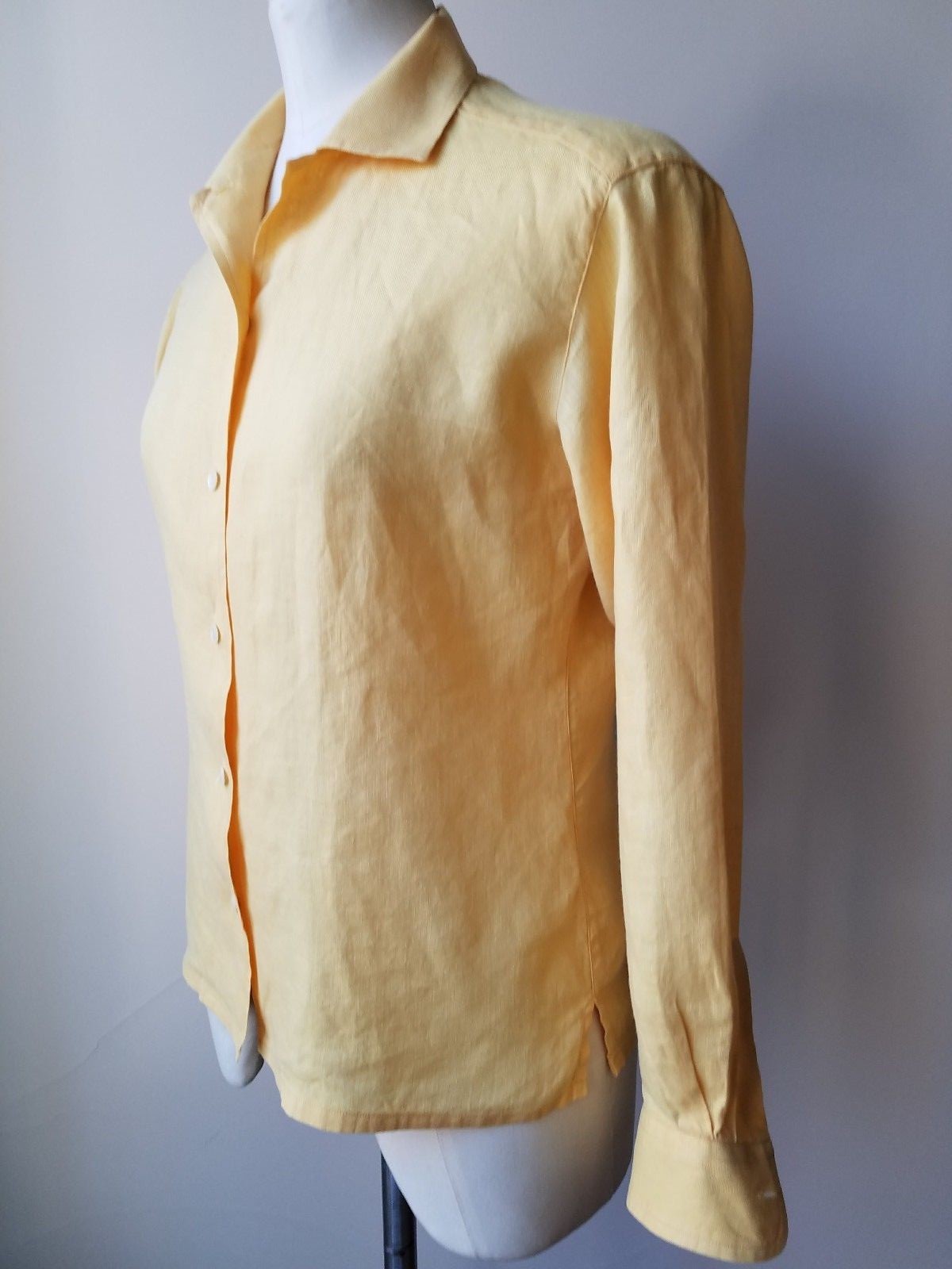 Moreno Martini linen Shirt Light Yellow DA Firenze Womens Size M $800 ...