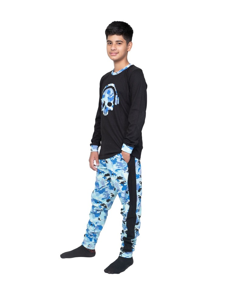 Kids Unisex Boys Girls Long Camo Cotton Gamer Gaming Pyjamas PJ Sets 5 ...