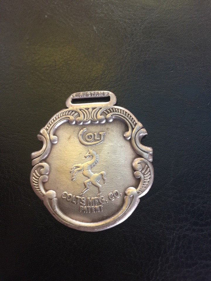 Colt Pocket Watch FOB Gunsmith Collector Metal Patina Firearm Rifle ...
