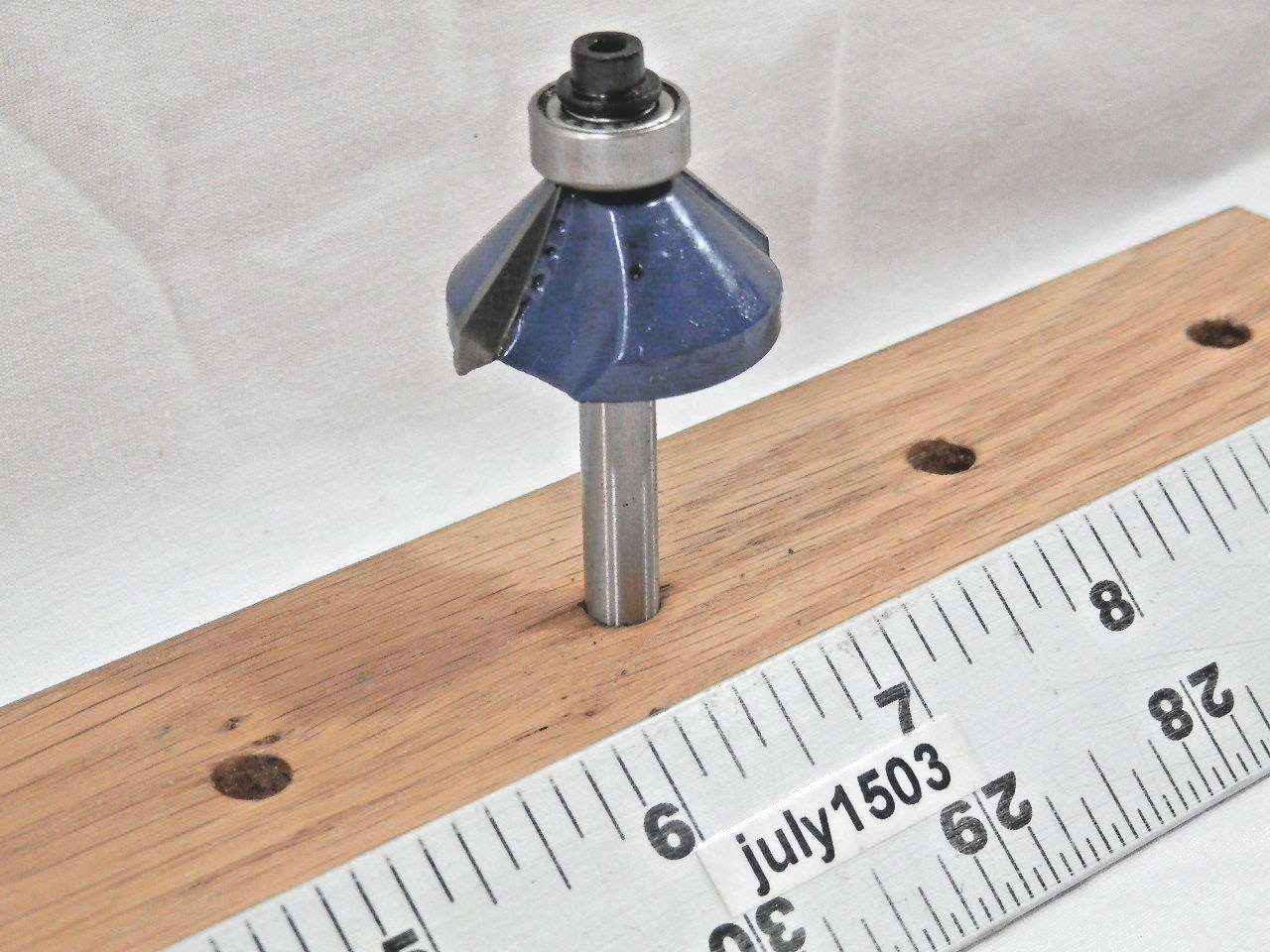 (1) NEW 45° Chamfer Bevel Trim 1-3/16OD Carbide Tip Router Bit 1/2 ...