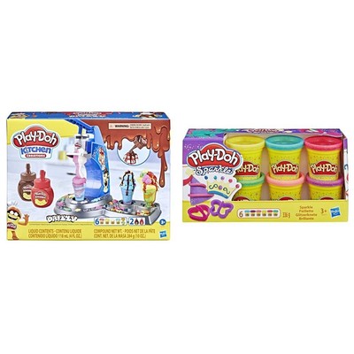Play-Doh Kitchen Creations Drizzy Ice Cream Playset, Play Food Set with ...