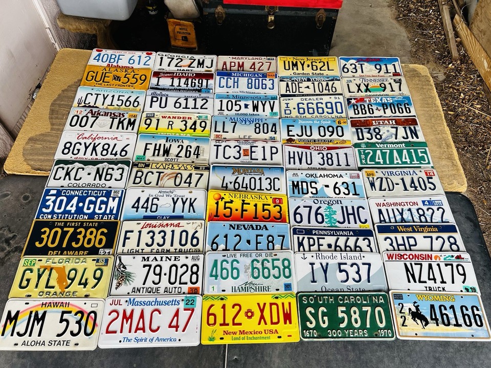 COMPLETE SET OF ALL FIFTY UNITED STATES LICENSE PLATES——CHECK IT OUT ...