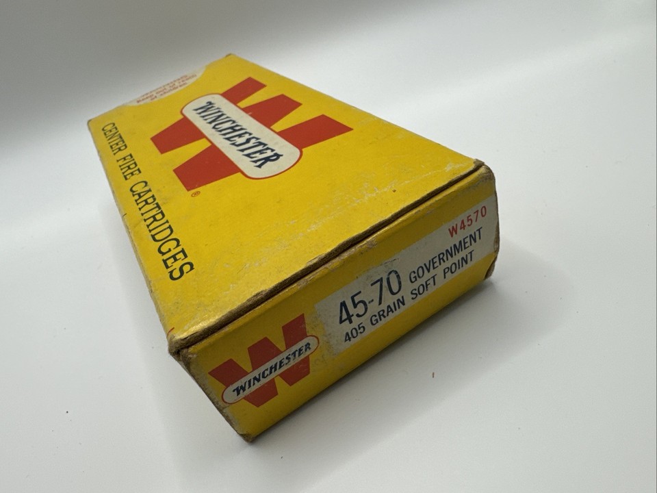 Vintage EMPTY Winchester Rifle Box Yellow And Red 45-70 Government ...