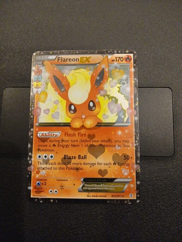 Flareon EX RC6/RC32 Pokémon TCG Card Generations Holo Rare Radiant ...