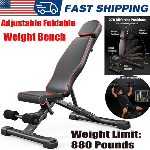 Weight Bench Adjustable Workout Bench for Home Exercise Gym Bench MAX ...