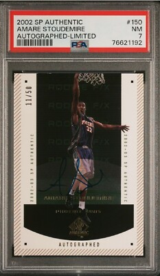 2002 UD SP Authentic Amare Amar'e Stoudemire Auto /50 Rookie Rc Limited ...