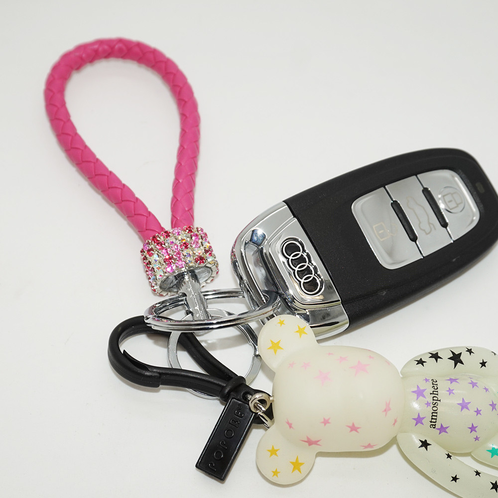 Crystal Diamond Key Chain with Double Holder for Key or Car Remote (Hot ...