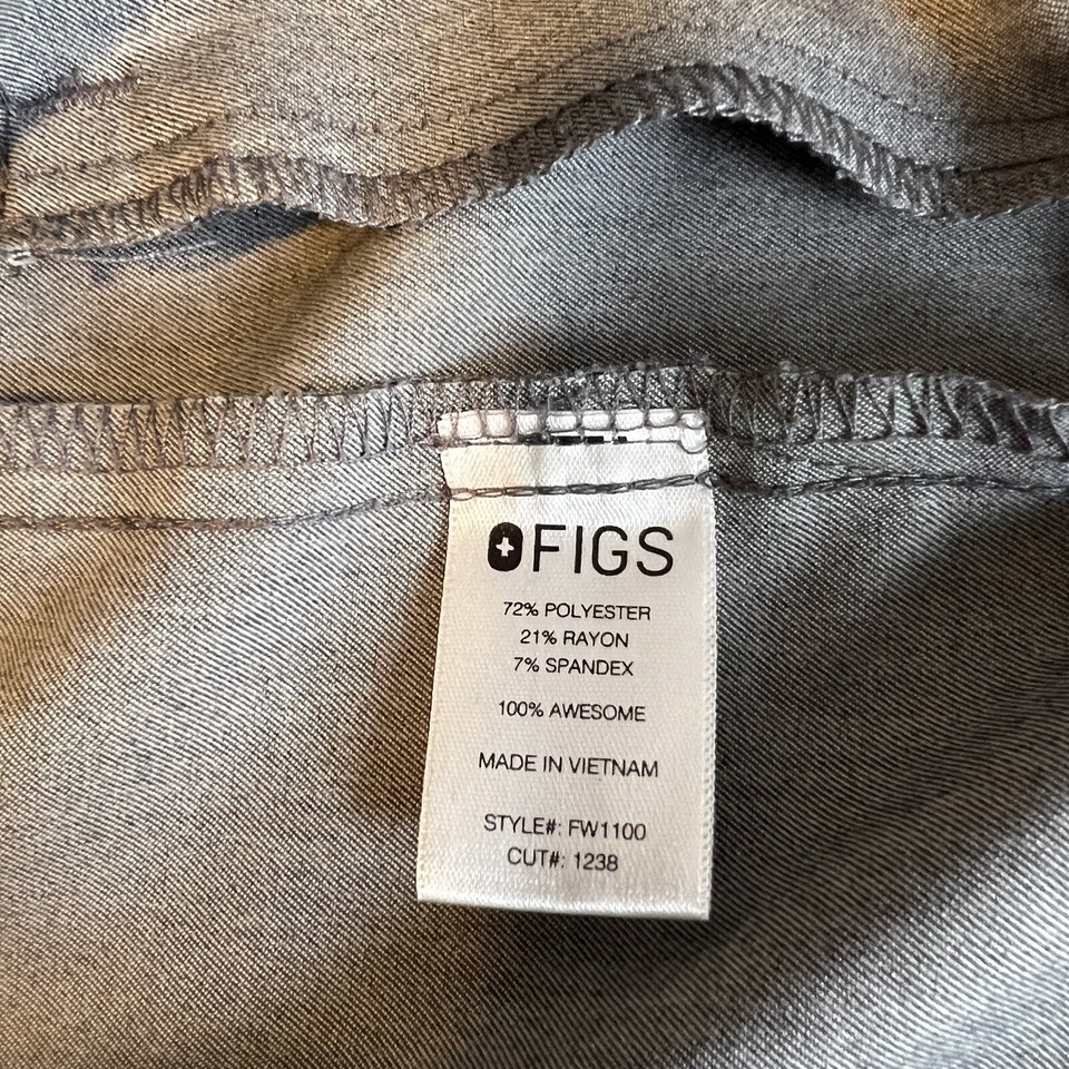 FIGS Women's Size S Casma Three-Pocket Scrub Top Graphite | eBay
