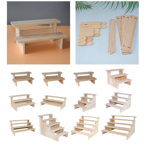 Wood Display Riser Stand Wooden Riser Display Shelf Organizer for ...