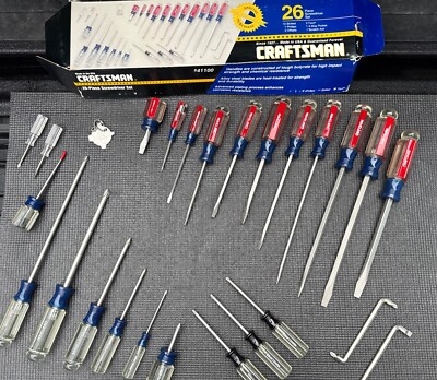 Sears Craftsman USA Nos 26pc Screwdriver Set Huge Rare Torx Phillips Flat 41100 | eBay