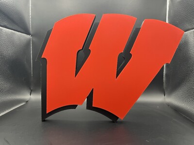 Wisconsin Badgers Logo Sign Display | 3D Wall Desk Shelf Art | eBay