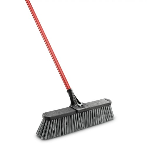 Libman 18 in. Heavy Duty Push Broom Red and Black For Rough Surface | eBay