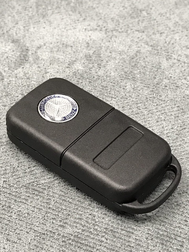 Mercedes Key Fob Remote Metallic Rubber Badge Logo Sticker