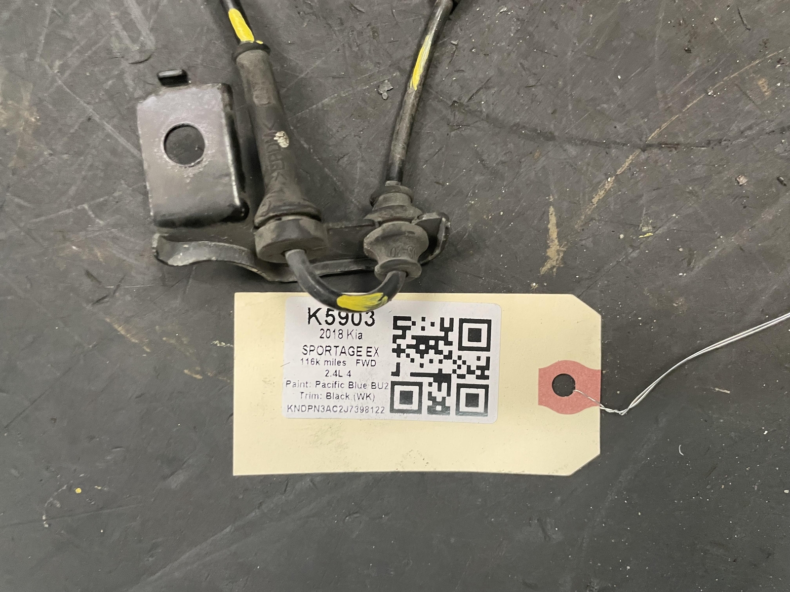 Front Left ABS Wheel Speed Sensor 2018 Kia Sportage 95670-D3000 2017 ...